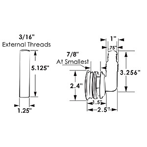 ITC (98110-CH-DB Chrome Flip Drain Assembly