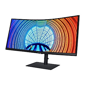 Samsung Business S65UA Series 34 Inch Curved WQHD 3440x1440 Computer Monitor, HDR10, 100 Hz, USB-C, DP Daisy Chain, HDMI 2.0, USB 3.0 Hub (S34A654UXN), Black (Renewed)