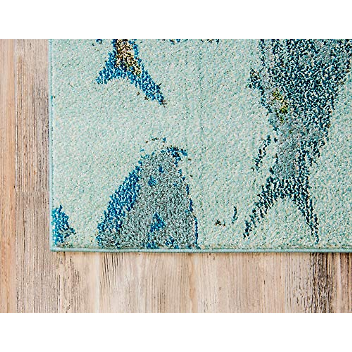 Unique Loom Positano Collection Coastal Modern Fish Light Blue Area Rug (9' x 12')