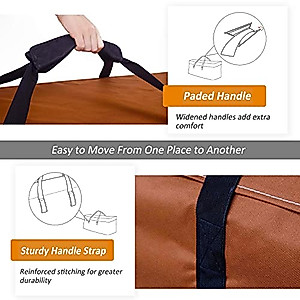 NettyPro Outdoor Patio Cushion Storage Bags Water-Resistant Extra Large 9 Ft Christmas Tree Cushion Bags for Storage, 65 x 20 x 28 Inch, Brown