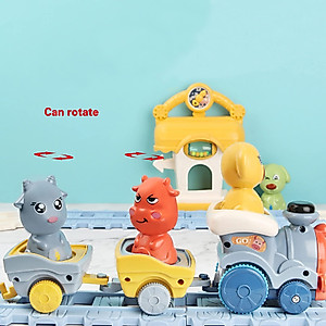 Musical Train Track Set Toys for Toddler 3yrs Old Electric Animal Train Toy Birthday Gift for 3 4 5 6 7 Year Old Boys Toy for Boy Girl Kid Infant Gift