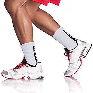 Dingcooler Men Basketball Socks 4/8 Pairs, Elite Pro Athletic Crew Socks for Youth Adult