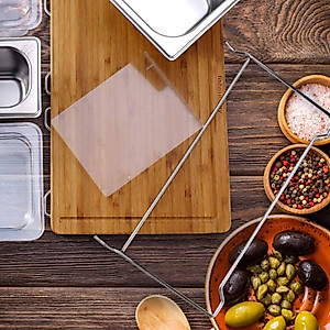 Bamboo Cutting Board with Containers (Set of 4), Chopping Boards for Kitchen, Chopping Board with Juice Groove for Meat Fruits and Vegetables, Natural Serving Tray with Easy Grip Handle(16" x 10")