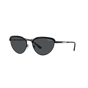 Vogue Eyewear Women's VO4236S Cat Eye Sunglasses, Dark Grey, 55 mm