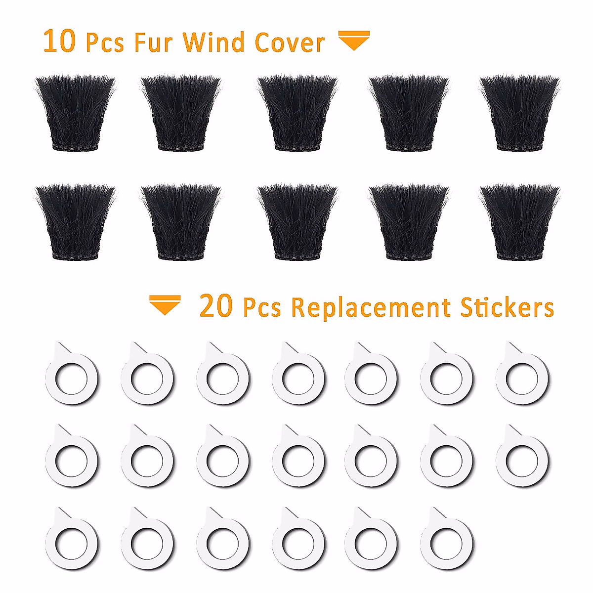 SUNMON Camera Mic Windscreen Windshield Wind Muff for DJI Osmo Action Camera,Sony RX1 RX10 RX100 Digital Compact Cameras Wind Cover (10 Pack)