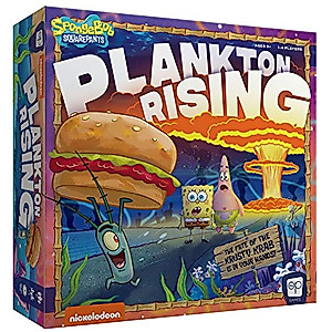 USAOPOLY Spongebob: Plankton Rising Cooperative Dice and Card Game | Featuring Artwork & Characters from Nickelodeon's Spongebob Squarepants Cartoon | Officially Licensed Spongebob Game