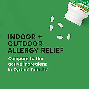 HealthCareAisle Allergy Relief - Cetirizine Hydrochloride Tablets USP, 10 mg – 300 Tablets – Original Prescription Strength Allergy Medication, 24-Hour Allergy Relief