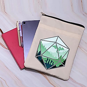KUIYAI Dragon Game Book Sleeve D&D Book Cover Dragon Game Lovers Gift Master Geek Gift Bookish Gift Dragon Fans Pouch Gift (DD Picture BS)