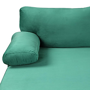 Casa Andrea Milano Modern Velvet Fabric Sectional Sofa, L-Shape Couch with Extra Wide Chaise Lounge