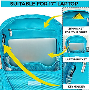 SHYLERO Mesh Backpack XXL (36L) - Lightweight Heavy-Duty Clear Backpack Made of Reinforced 3D Mesh - H19.6 xW15 xD7