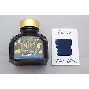Diamine 80ml Blue/Black fountain pen ink bottle