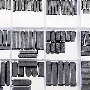 140 PCS Round Ended Feather Key Set Parallel Drive Shaft Keys 3mm 4mm 5mm 6mm Key Stock Assortment