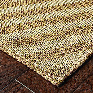 Christopher Knight Home Keystone Chevron Indoor/Outdoor Area Rug, 3' 7" X 5' 6", Light Tan