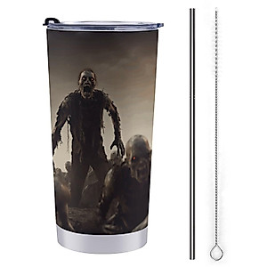 TKJMCSW Many Zombie Travel Mug 20 Oz Tumbler Travel Coffee Mug Insulated Coffee Mug Water Bottle Stainless Steel Insulated Tumblers Insulated Cup Tumbler Cup Coffee Mug with Lid