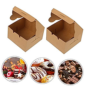 MUSISALY 30pcs Packaging Boxes Cake Box Christmas Dessert Cake Window Box Macaron Container Lip Gloss Container Mini Paper Cups Mini Cake Boxes Baking Cake Box Pastry Packaging Box Biscuit