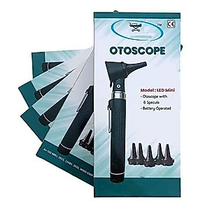 sainio Auriscope with Battery Handle Portable, Otoscope LED - White Light Pocket Scope