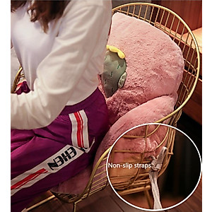 Plush Chair Pads Comfy Chair Cushion Plush Strawberry Cushion Lazy Sofa Seat Cushions Cozy Fruit Floor Cushion Seat Pillow Gift for Girl Plush Chair Pads with Ties Strawberry