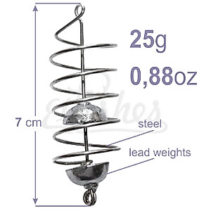 Elfishes Design 20pcs Carp Spring Bait Fishing Feeder 0.9oz 0.4oz Steel Coarse Fishing Tackle