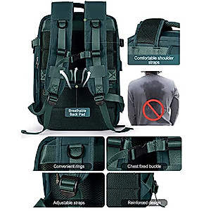 VGCUB Large Travel Backpack Bag for Women Men,Carry on Backpack,17 Inch Laptop Business Work Waterproof Backpack with Laptop Compartment,Person Item Flight Approved,Mochila de Viaje,Peacock Blue