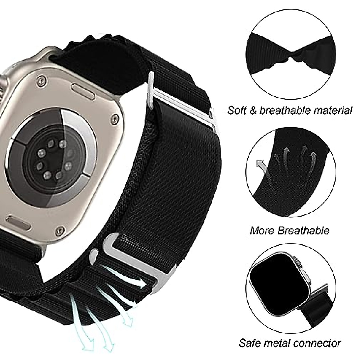 ZXCNZXVE Compatible with Apple Watch Ultra Band 49mm 45mm 44mm 42mm for Men Women,Trail Loop+Alpine Loop+Ocean Sport Watch Band for iWatch Series Ultra SE 9 8 7 6 5 4 3 2