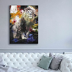 Epic Graffiti 'Lion' by Design Fabrikken, Giclee Canvas Wall Art, 40"x54"