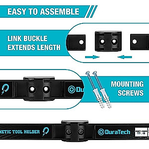 WORKPRO 13" Laminate Floor Cutter with DURATECH 4 Pack 12" Magnetic Tool Holder Strip