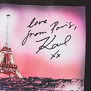 Karl Lagerfeld Paris Kristen Tote, Black/Fuschia Amour