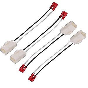 4 Pack 72-6514 Speaker Wire Harness Adapter Plug Compatible with Jeep Wrangler Chrysler Town & Country Speaker Harness Adapter Dodge Dakota Front Rear Door Speaker Wiring Harness Adapter (4)