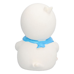 Dog Squeak Toy, Latex Chicken Dog Toys Interactive Funny Relieve Boredom Dog Chew Toy, Cartoon Duck Shaped Dog Toy Enhanced Interaction for Anxiety & Boredom Relief for Medium Large Dogs(White)