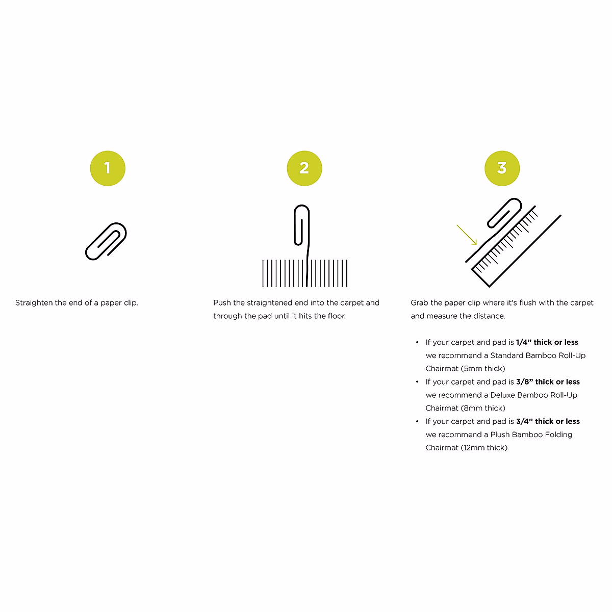 Anji Mountain Bamboo Roll-Up Chair Mat Without Lip, Dark Cherry, 48 x 72", 5mm Thick