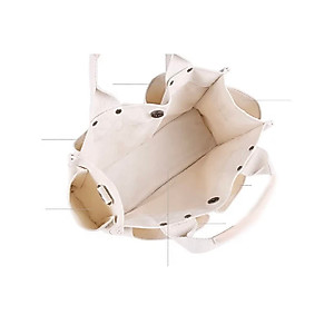 Canvas Tote Bags for Women Handbag Tote Purse with Zipper Canvas Crossbody Bag for Office, Travel, School, White