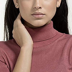 SWAROVSKI Attract Pierced Stud Earrings, Square-Cut Clear Crystals on Rose-Gold Tone Finish Setting, Part of the Swarovski Attract Collection