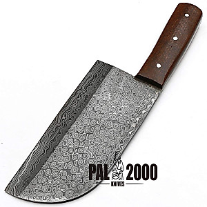 Custom Handmade - Carbon Steel - Cleaver Chopper Edc Knife - Serbian chef knife - Nikos Kitchen Butcher Knives - Knife With sheath - coolina kitchen - Handmade Meat Cleaver Knife 8666