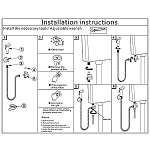 Handheld Bidet Sprayer for Toilet Kit (Black) - 4-Mode Shattaf Bidet Sprayer with Bidet Hose, Adjustable Water Pressure Cloth Diaper Sprayer,Toilet Bidet Attachment Sprayer for Personal Hygiene
