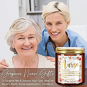 Nurses Week Gifts Nurse Gifts for Women, Nurse Appreciation Gifts for Nurses Day Gifts, Lavender Scented Candles Gifts for Women School Nurse Practitioner Gifts, Funny Soy Candles for Home Scented 7Oz