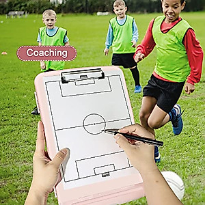 SUNEE Heavy Duty Plastic Clipboard with Storage and Pen Holder, Pink Enclosed Clipboard Box for Nurse, Driver, Contractor, Teacher