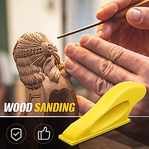 BBTO Micro Sander Kit 3.5x1 Inch Mini for Small Projects, Detail Handle Sanding Tools, 120 Sheets Sandpaper Wood P80, P120, P180, P240, P400, P600 DIY Handicrafts Polishing