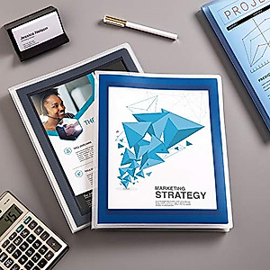 Avery Flexi-View 6 Pocket Organizer, Holds up to 150 Sheets, 3 Blue Document Organizers (47696)