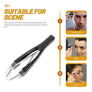 Lurrose Automatic Elastic Eyebrow Tweezer Retractable Tweezer for Eyebrow Removal (Color Random)