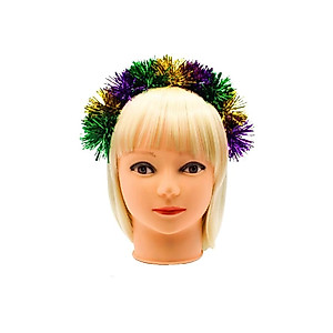 Mardi Gras Spot Purple, Green, and Gold Pom Pom Headband (Each)