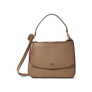 Tommy Hilfiger Yvette II Top-Handle Flap Satchel Saffiano PVC Sherwood Tan One Size