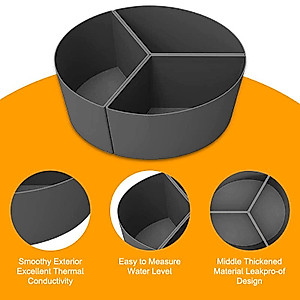 Melon Melo 3-PCS Silicone Crockpot Divider Insert | Mini Crock Pot Divider | Small Crockpot | Slow Cooker Reusable Leak-proof, Dishwasher Safe for all 6-8 Quart QT Crockpot Cookers Accessories