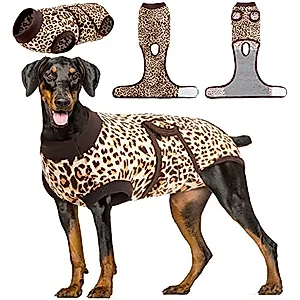 Kuoser Dog Surgery Recovery Suit, Recovery Suit for Female Male Dogs, Dog Onesie After Surgey Spay Neuter, Anti-Licking Pet Surgical Recovery Snugly Suit, Bodysuit for Abdominal Wounds Skin Disease