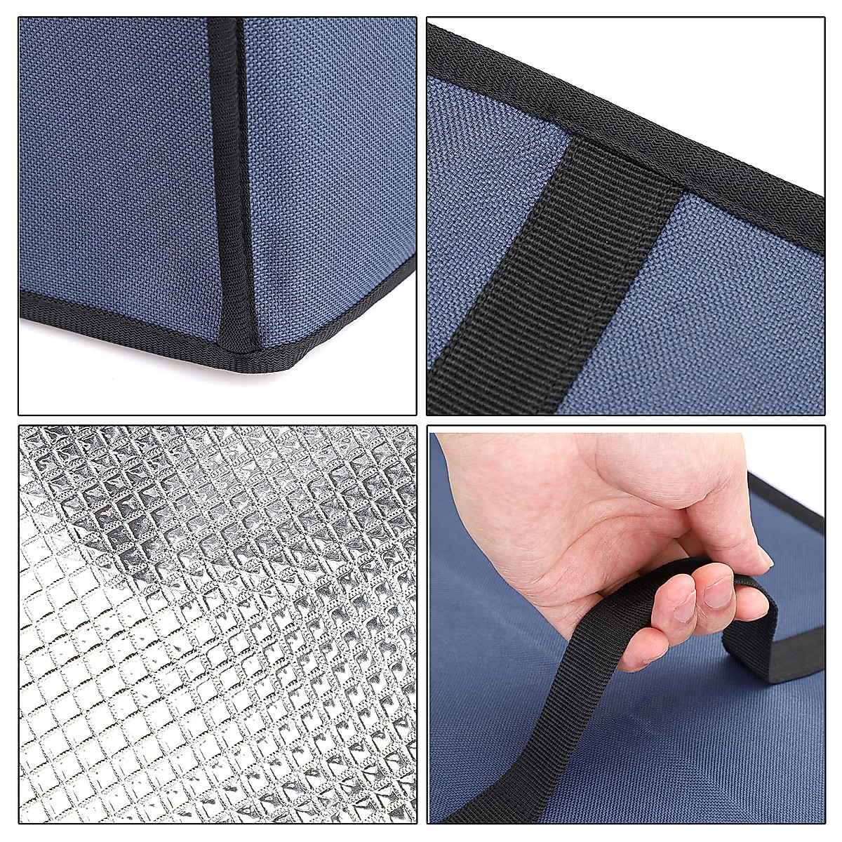 OwnMy Heat-Resistant Waterproof Dust-Proof Microwave Oven Dust Cover Grill Cover Protector - Nylon Fabric Extra Large Microwave Oven Dust Cover Case Protections for Toaster Oven, Dark Blue