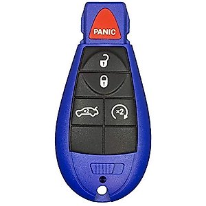 1 New Compatible Replacement Blue 4 Button Keyless Entry Remote Car Key Fob Fobik Shell / CASE IYZC01C for 300 Challenger Charger Durango Jeep Grand Cherokee (No Electronics or Chip Inside)