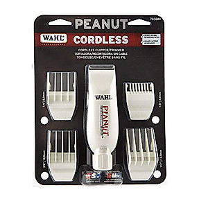Wahl Professional Cordless White Peanut Hair and Beard Clipper Trimmer with a Powerful Rotary Motor for Professional Barbers and Stylists - Model 8663
