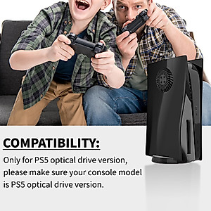 for PS5 Accessories Faceplate for Playstation 5 Disc Version Protective Shell Cover ​Replacement Face Plate ABS Anti Scratch Dustproof Replacement Faceplate Shell with Heat Sink