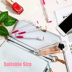 80 Pieces Disposable Mascara Brushes Tubes Set, 40 Diamond Empty Mascara Wand Tube with 40 Eyelash Brush Spoolies Makeup Tool for Eyelash Extension(Pink)