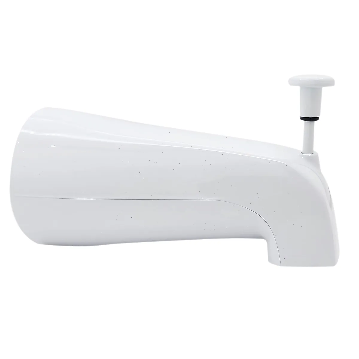 Westbrass E531D-1F-50 E531D-1F 5-1/4" Reach Wall Mount Tub Spout with Front Diverter, 1-Pack, Powder Coat White