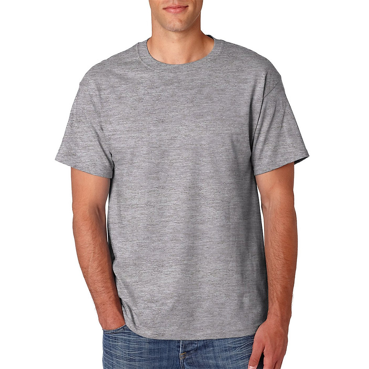 Hanes Men's Beefy-T Tall T-Shirt_Light Steel_Xtra Tall